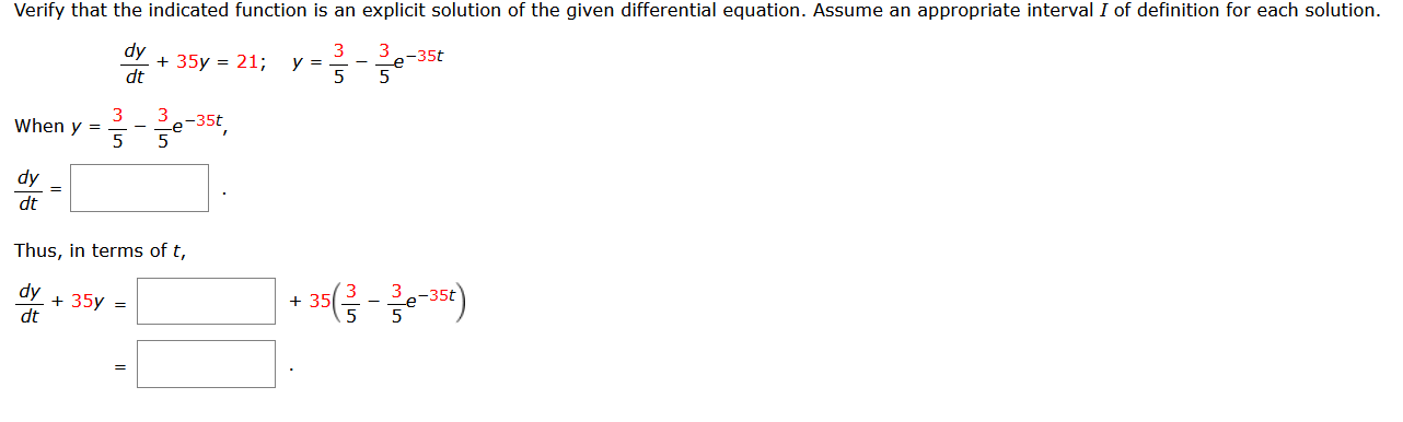 Solved Verify that the indicated function is an explicit | Chegg.com