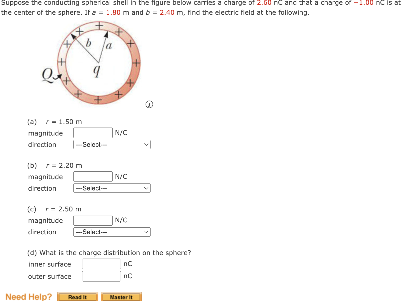 Solved Suppose the conducting spherical shell in the figure | Chegg.com