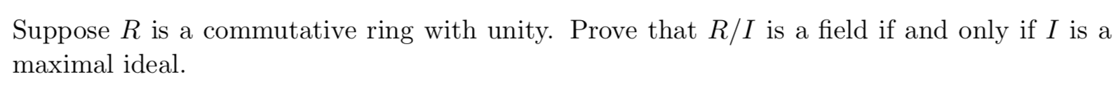 Solved Suppose R is a commutative ring with unity. | Chegg.com