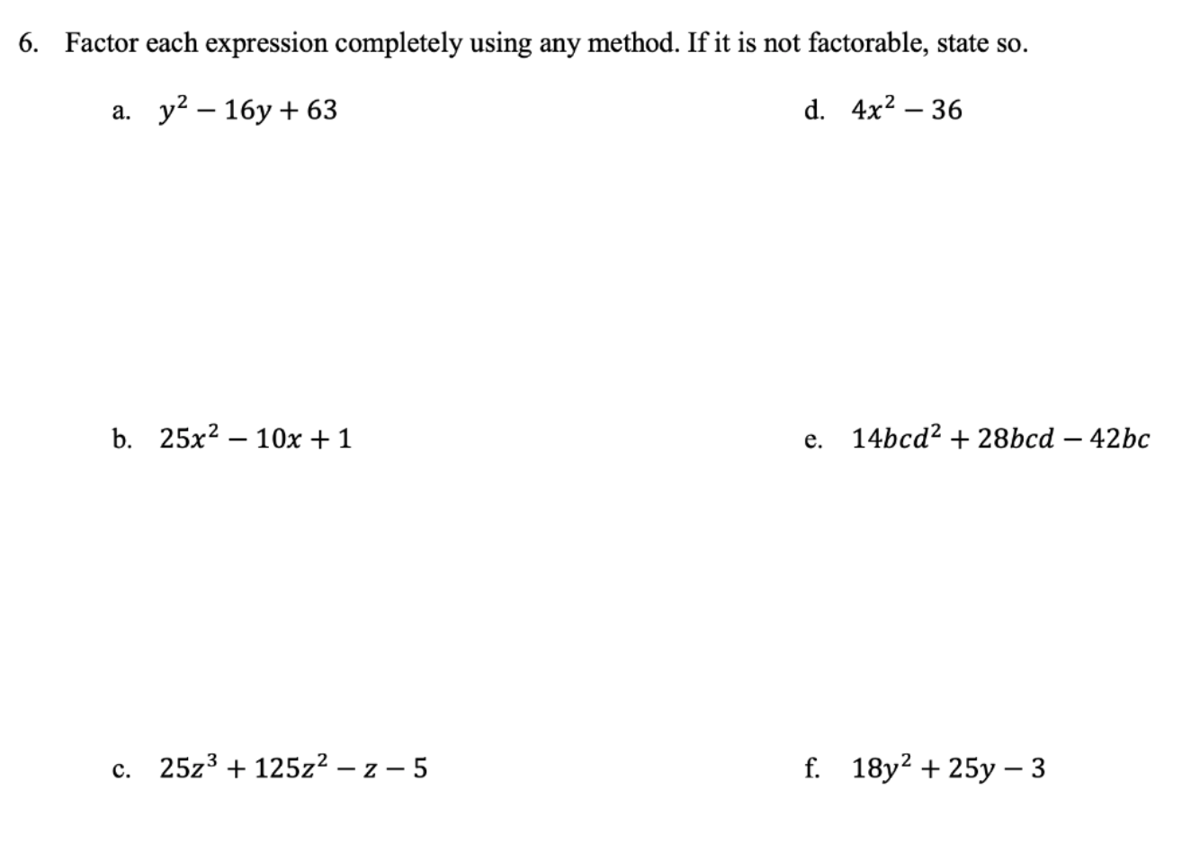 Solved 5. Factor each expression completely using grouping. | Chegg.com