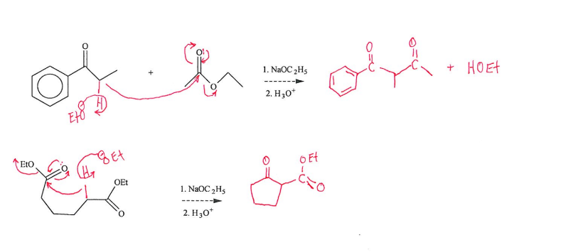 Solved 1. NaOC2H5 1. NaOC2H5 2. H3O+ | Chegg.com