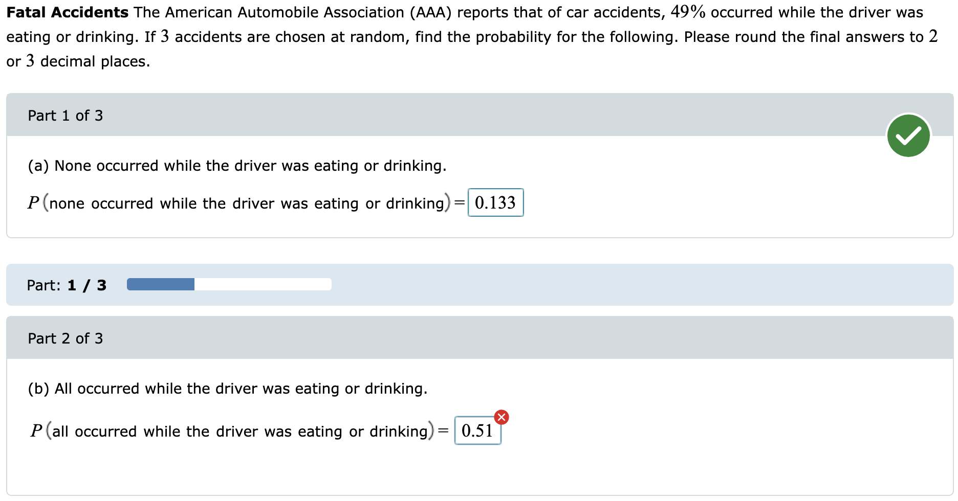 Solved Fatal Accidents The American Automobile Association | Chegg.com
