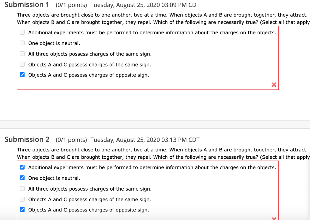 Solved Submission 1 (0/1 points) Tuesday, August 25, 2020 | Chegg.com Solved Submission 1 (0/1 points) Tuesday, August 25, 2020 | Chegg.com