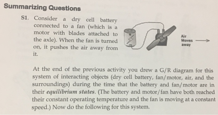 Summarizing Questions S1. Consider a dry cell battery | Chegg.com