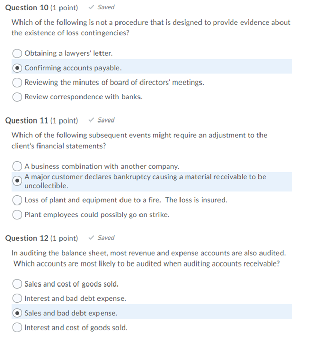 Solved Question 10 (1 point) Saved Which of the following is | Chegg.com