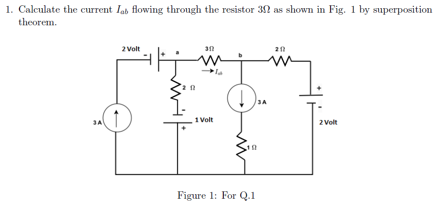 Solved Calculate the current Iab ﻿flowing through the | Chegg.com