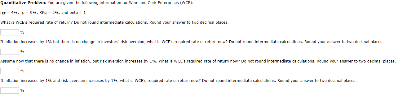 Quantitative Problem: You are given the following | Chegg.com