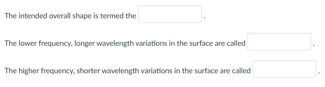Solved The intended overall shape is termed the The lower | Chegg.com