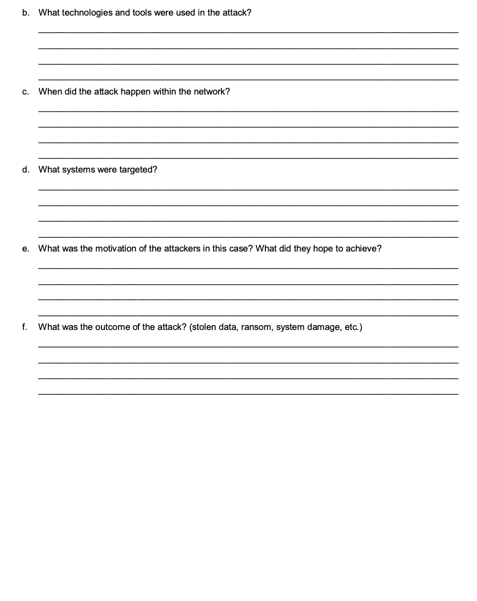 Solved Lab - Cybersecurity Case Studies Objectives Research | Chegg.com