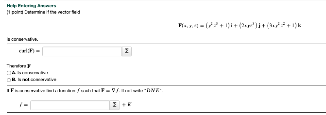 Solved Help Entering Answers (1 point) Determine if the | Chegg.com
