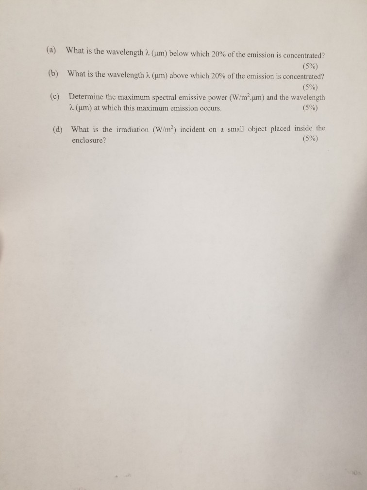 Solved Consider a large isothermal enclosure that is | Chegg.com