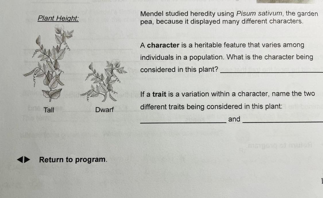 Solved Mendel's table of his observations of heredity in pea | Chegg.com