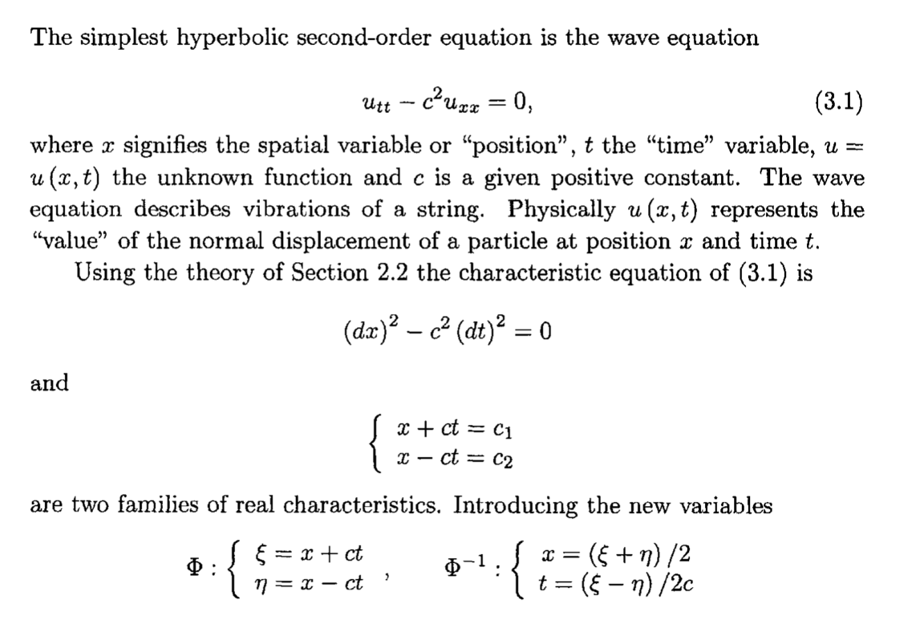 Solved The simplest hyperbolic second-order equation is the | Chegg.com