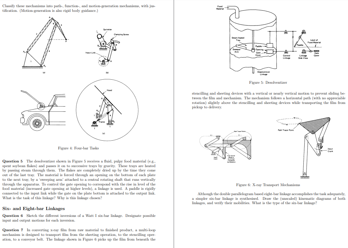 Problem Sheet 1: Basics of Mechanisms, Mobility | Chegg.com