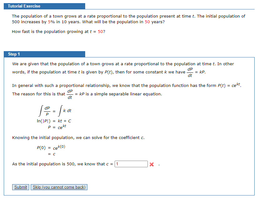 Solved The population of a town grows at a rate proportional | Chegg.com