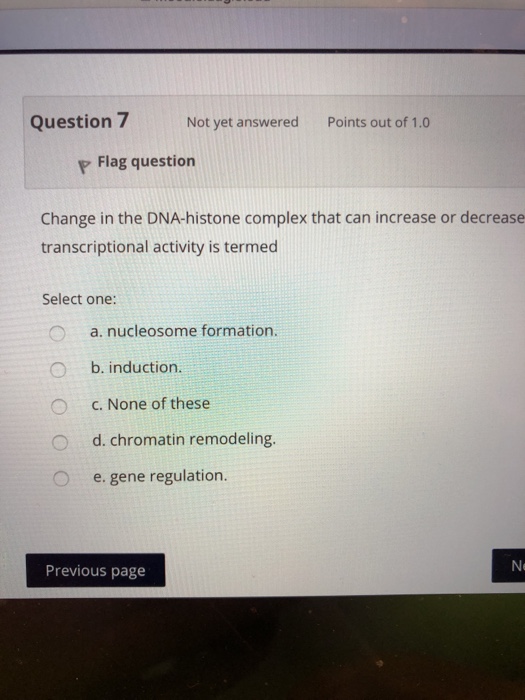 Solved Question 5 Not yet answered Points out of 1.0 P Flag | Chegg.com