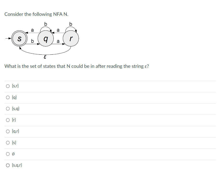Solved Consider the following NFA N. Which of the following | Chegg.com