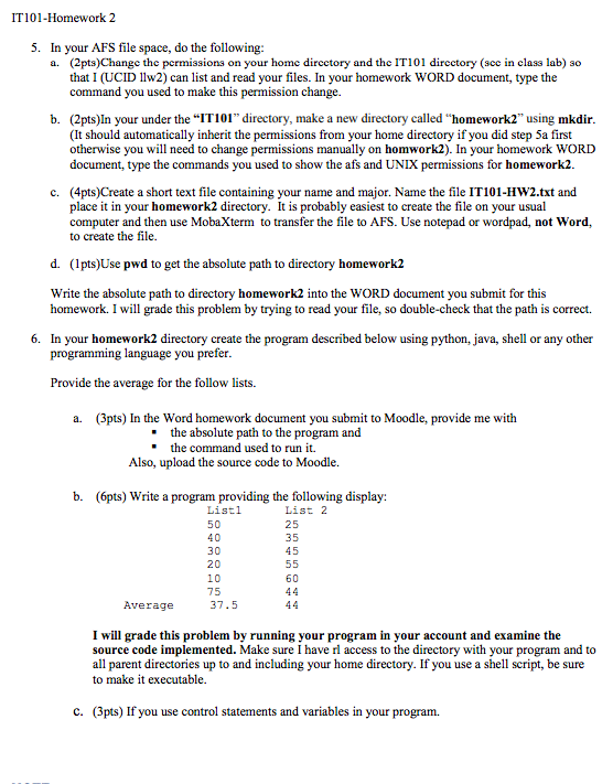 Solved IT101-Homework 2 1. (6pts) Consider the following | Chegg.com