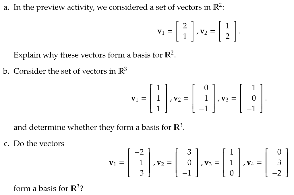 Solved a. In the preview activity, we considered a set of | Chegg.com