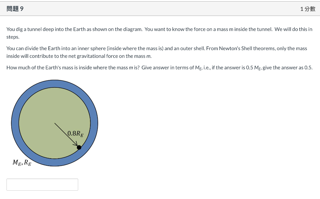 Solved 8 1 SW Use Newton's shell theorem to answer the | Chegg.com
