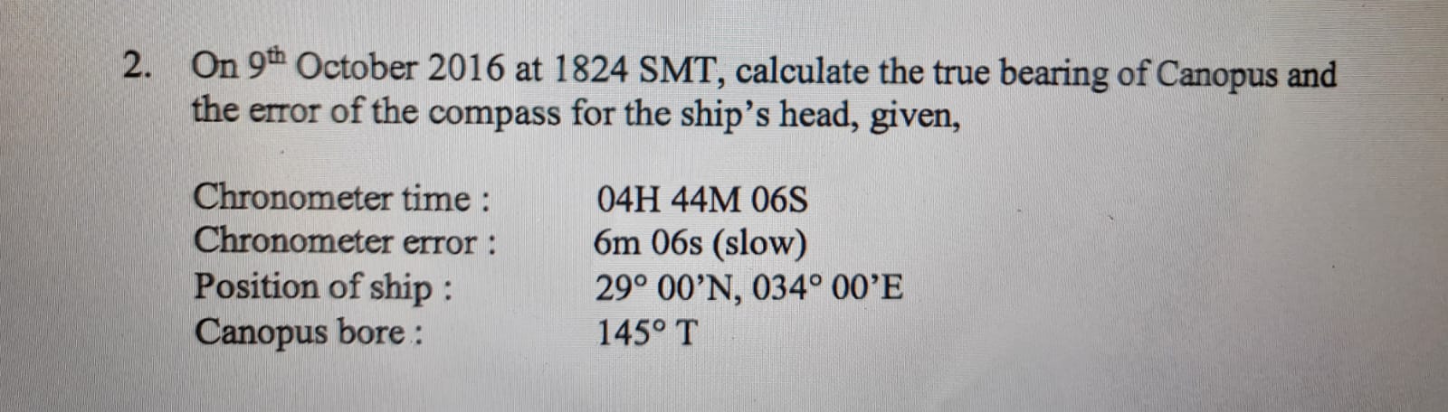Solved pPlease use Nautical almanac for the above and the | Chegg.com