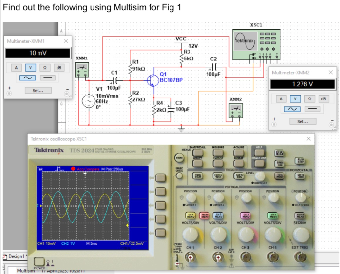 Find out the following using multisim for fig 11.9 - | Chegg.com