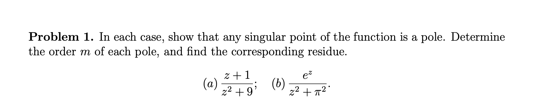 Solved Problem 1. In each case, show that any singular point | Chegg.com