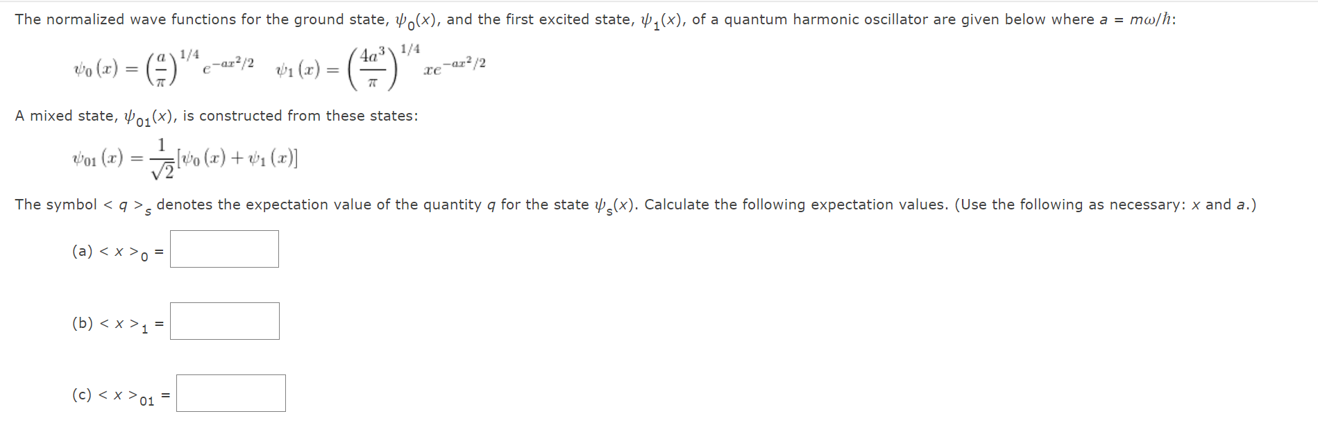 Solved The normalized wave functions for the ground state, | Chegg.com