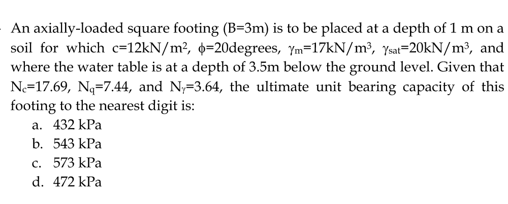 Solved Please solve the attached used HANSEN method only, | Chegg.com