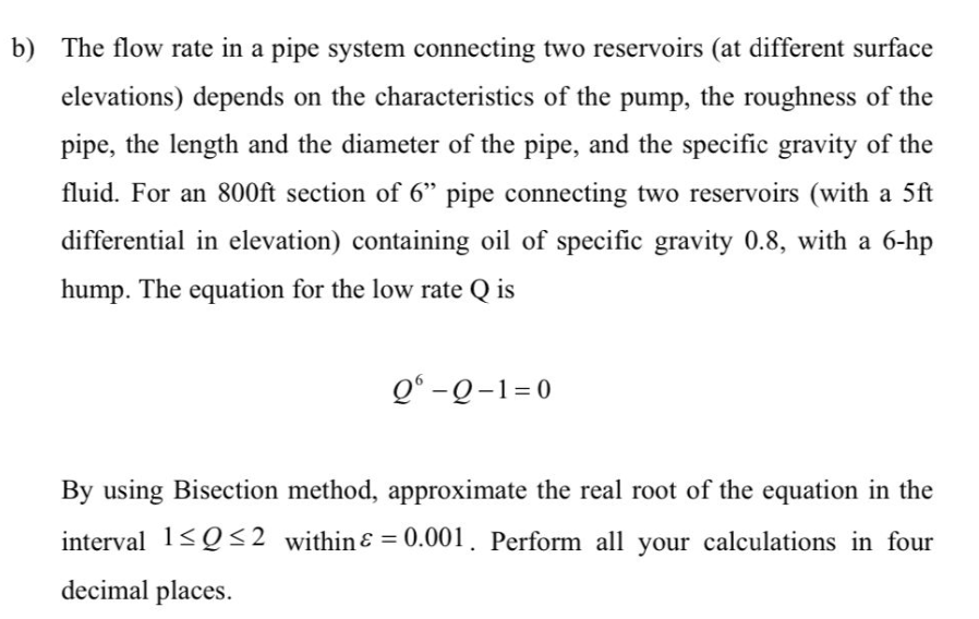 Solved The flow rate in a pipe system connecting two | Chegg.com
