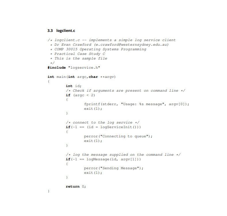 Solved How are you supposed to create this message-logging | Chegg.com