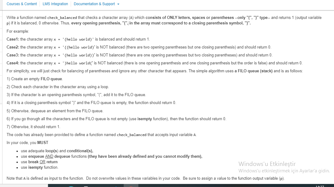 Solved Courses & Content LMS Integration Documentation & | Chegg.com