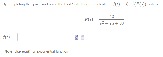 Solved By completing the quare and using the First Shift | Chegg.com