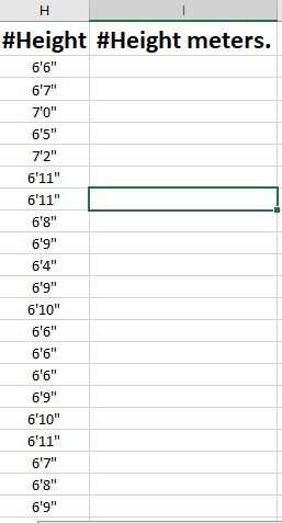 Solved How can I convert this into meters in excel? What | Chegg.com