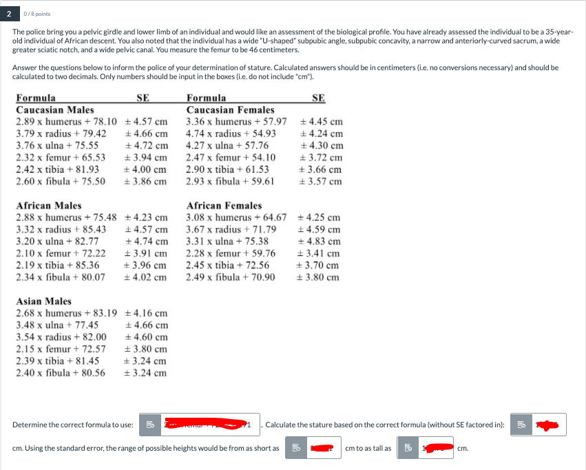 Solved N 0/8 points The police bring you a pelvic girdle and | Chegg.com