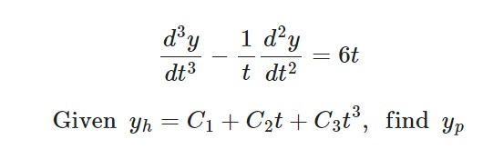 Solved Solve using System Method or Wronskian? Variation of | Chegg.com