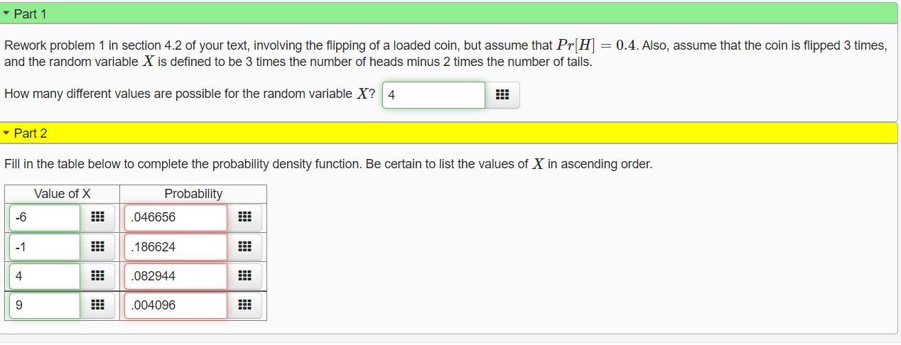 Solved Part 1 Rework problem 1 in section 4.2 of your text, | Chegg.com