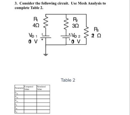 Solved 3. Consider the following circuit. Use Mesh Analysis | Chegg.com