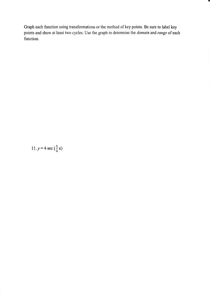 Solved Graph each function using transformations or the | Chegg.com