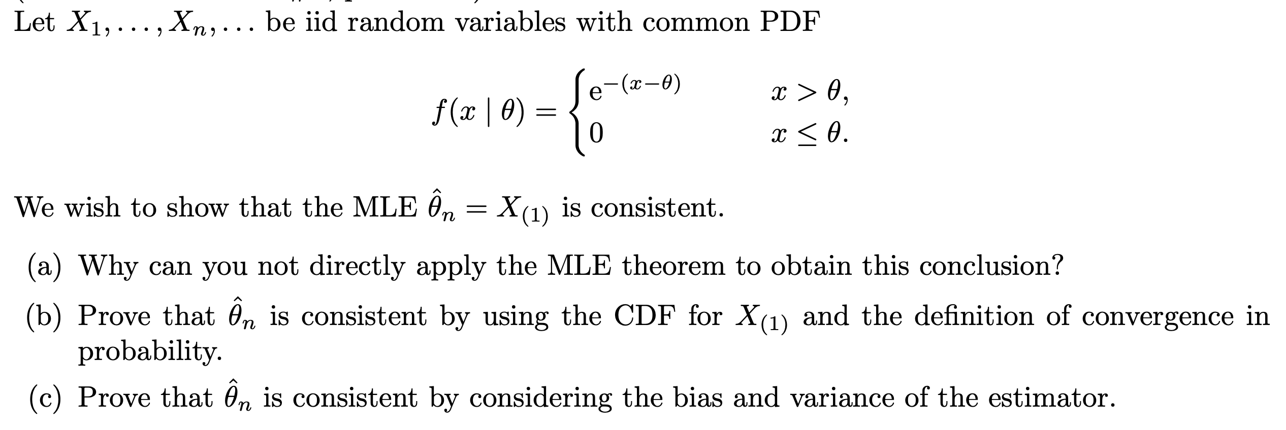 Solved Let X1,…,Xn,… be iid random variables with common PDF | Chegg.com