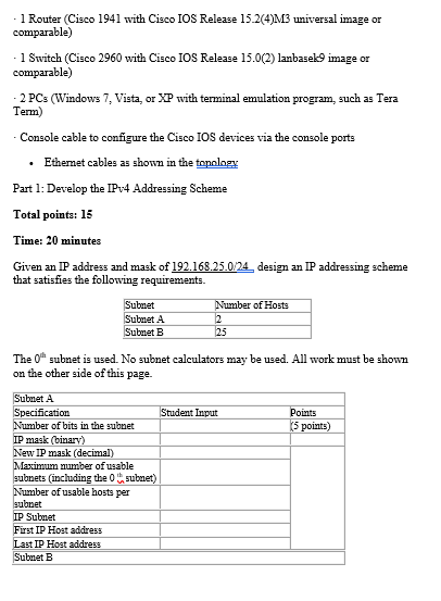 CCNA: Introduction to Networks Skills Asgegsment - | Chegg.com