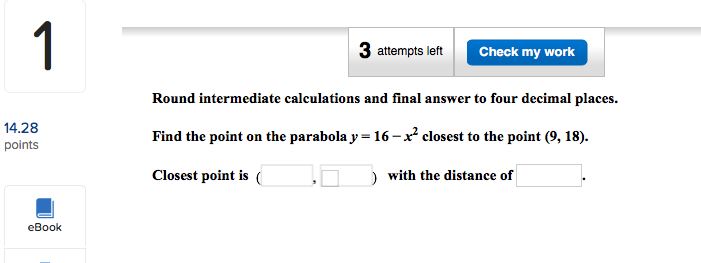 Solved 3 attempts left Check my work Round intermediate | Chegg.com