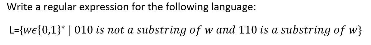 Solved Write a regular expression for the following | Chegg.com