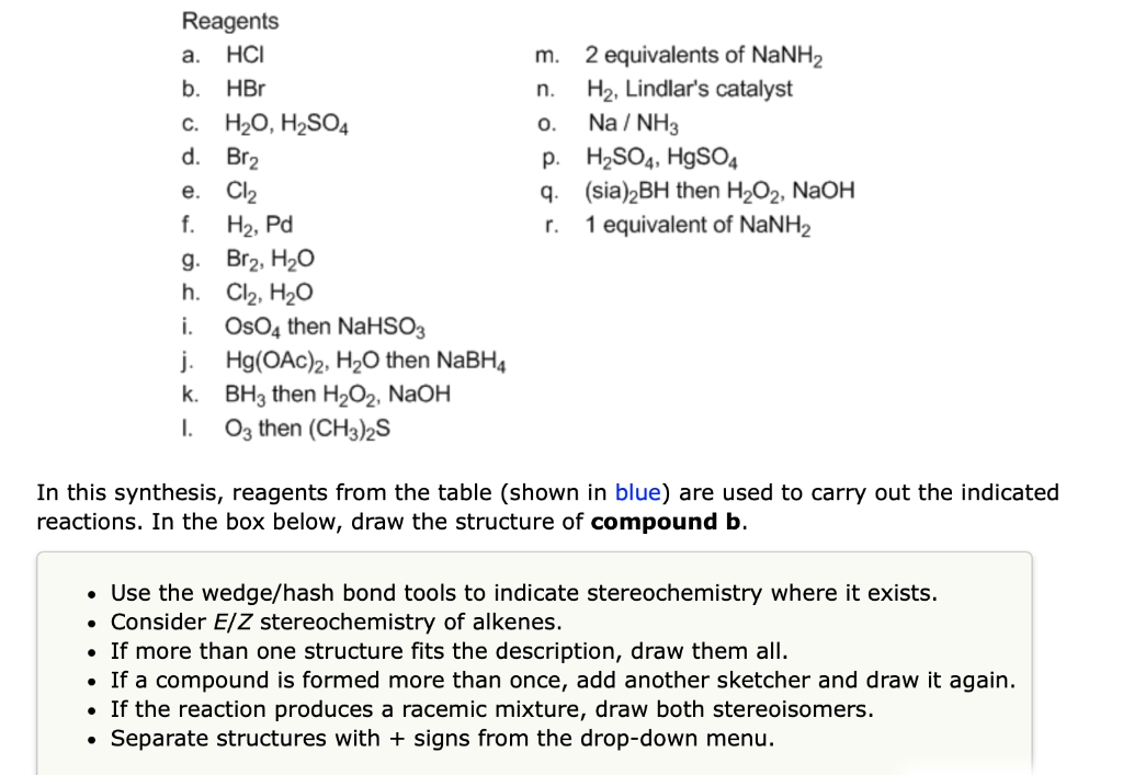 Solved The below synthesis was designed using the Organic | Chegg.com