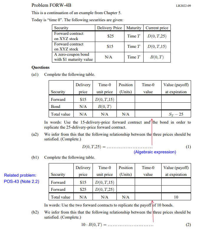 Problem FORW-4B LR2022-09 This is a continuation of | Chegg.com