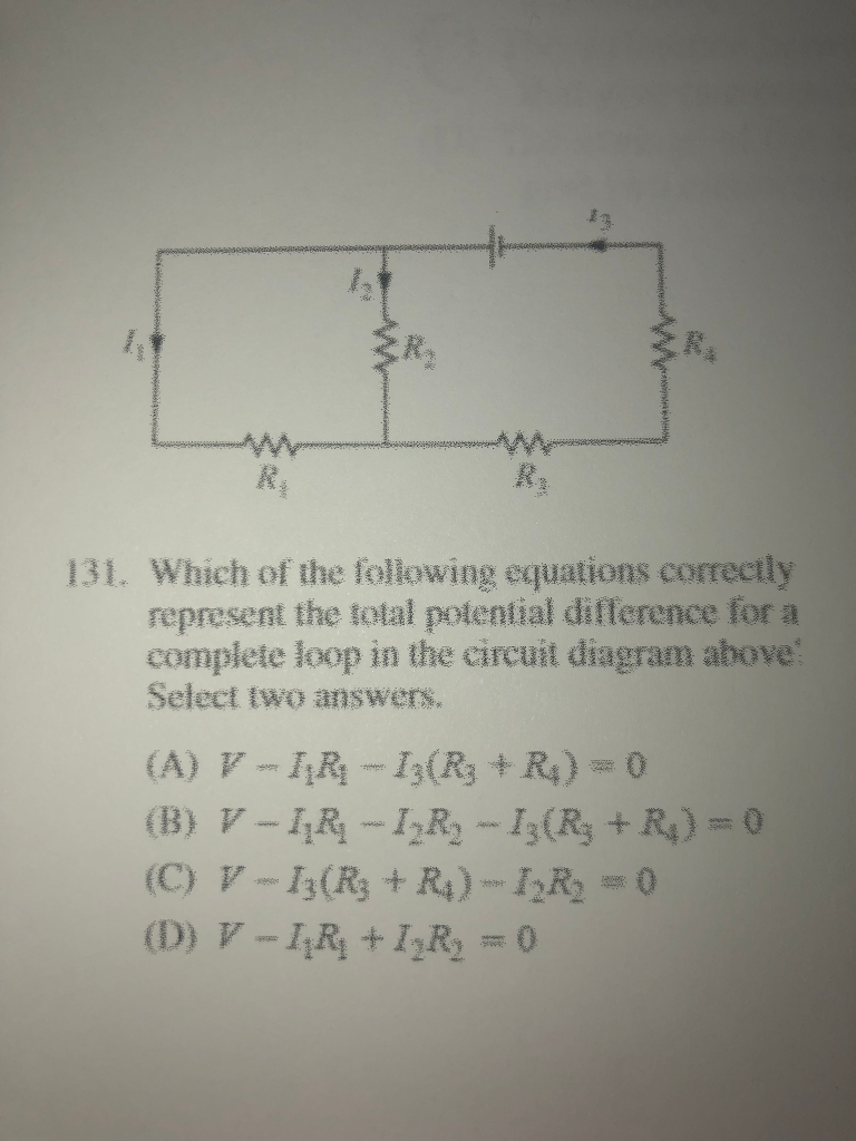 Solved 131. Which of the following equations correctly | Chegg.com