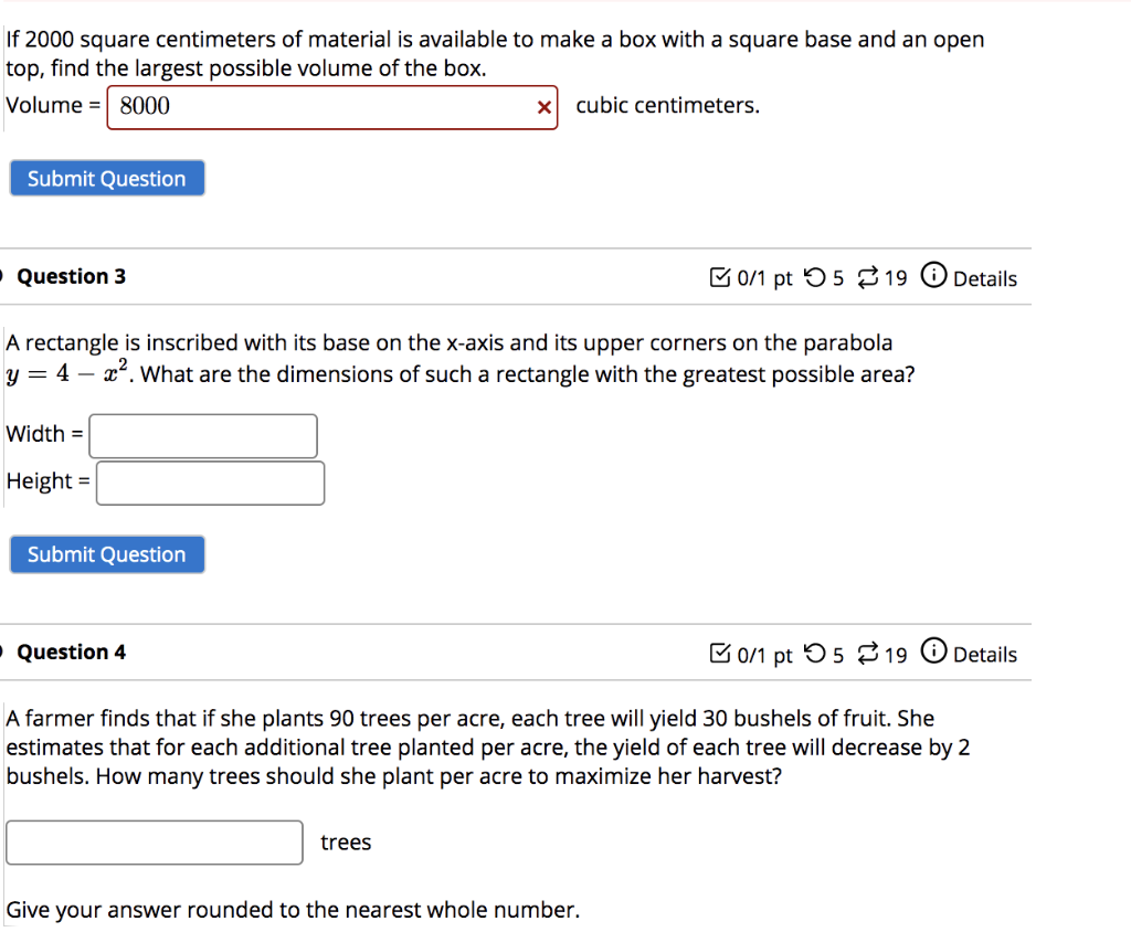 Solved If 2000 square centimeters of material is available | Chegg.com