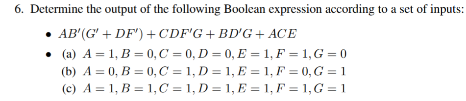 Solved Determine the output of the following Boolean | Chegg.com