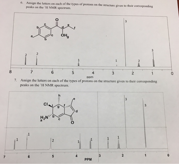 Solved Assign the letters on each of the types of protons on | Chegg.com