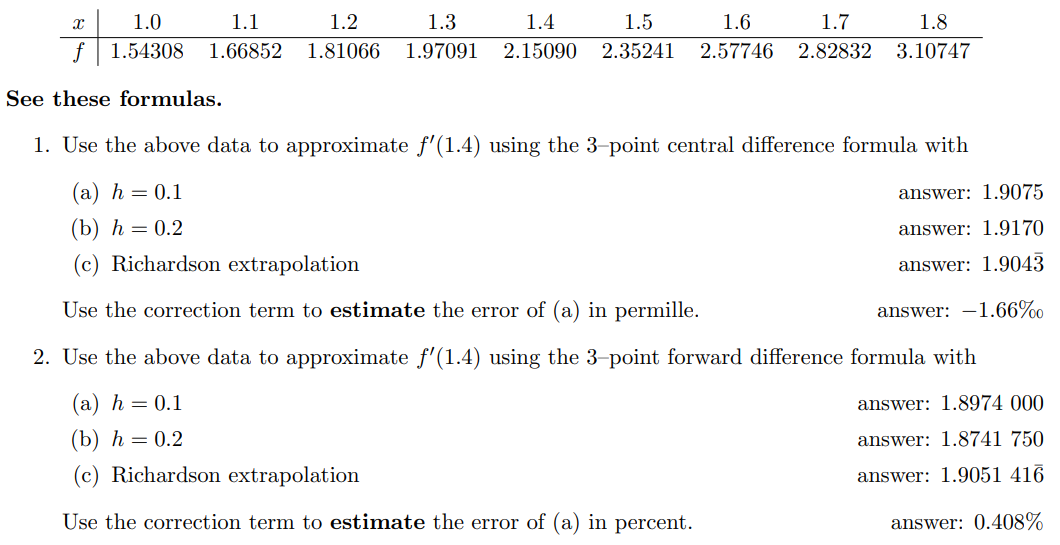 Solved ee these formulas. 1. Use the above data to | Chegg.com